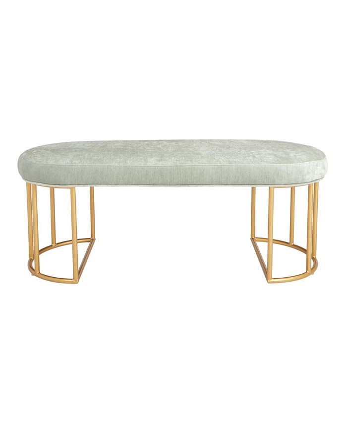Office Star Kinsley Bench with Gold Frame - Macy's