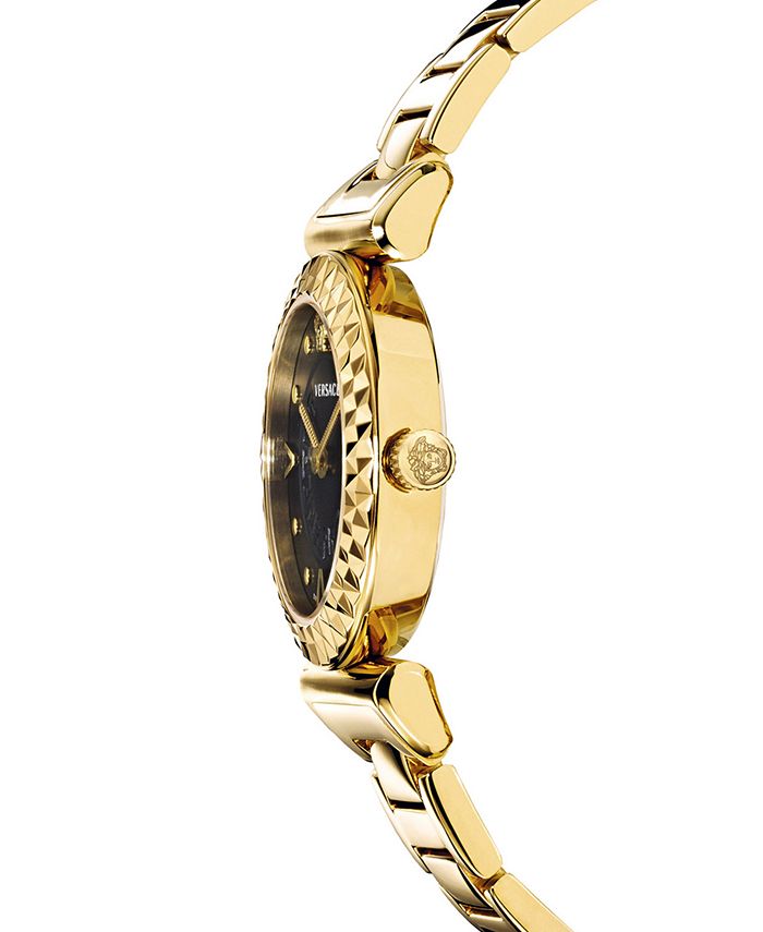 Versace Women's Swiss Mini Vanity Gold Ion-Plated Stainless Steel ...