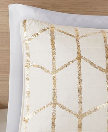 Intelligent Design Raina Full/Queen 5 Piece Metallic Printed Coverlet ...