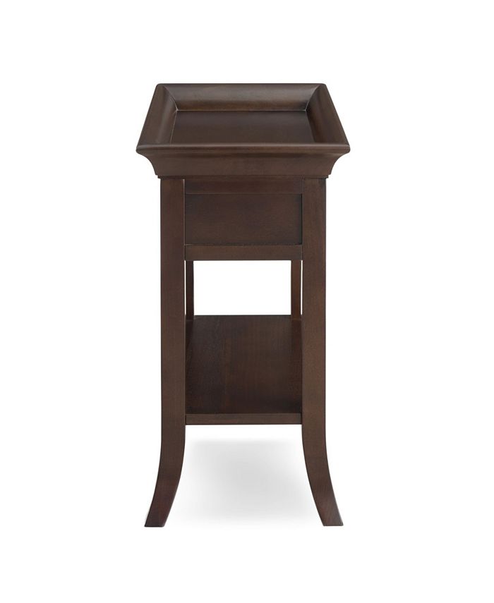 Leick Home Traditional Cherry Tray Edge Chairside Table - Macy's