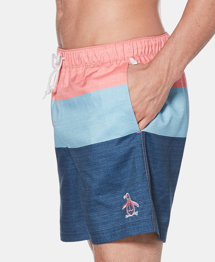 Original Penguin Men's Colorblocked Swim Trunks, Created for Macy's ...
