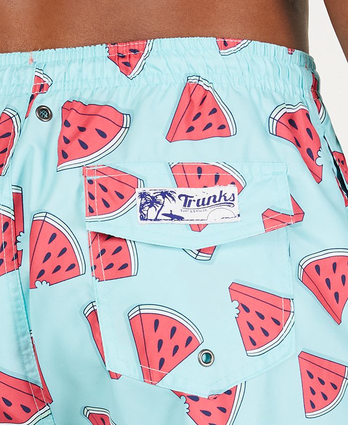 Trunks Surf & Swim Co. Men's Watermelon-Print 6" Swim Trunks - Macy's