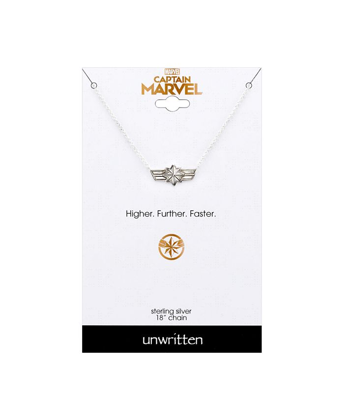 Marvel Star Shield Pendant Necklace in Sterling Silver for Unwritten ...