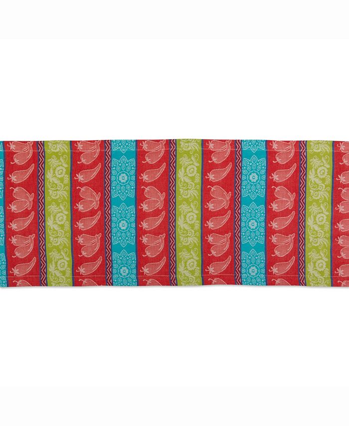 Design Imports Chili Pepper Jacquard Table Runner 14" X 72" - Macy's