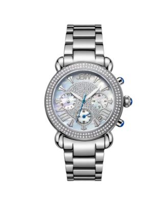 JBW Women's Victory Diamond (3/4 ct.t.w.) Stainless Steel Watch - Macy's