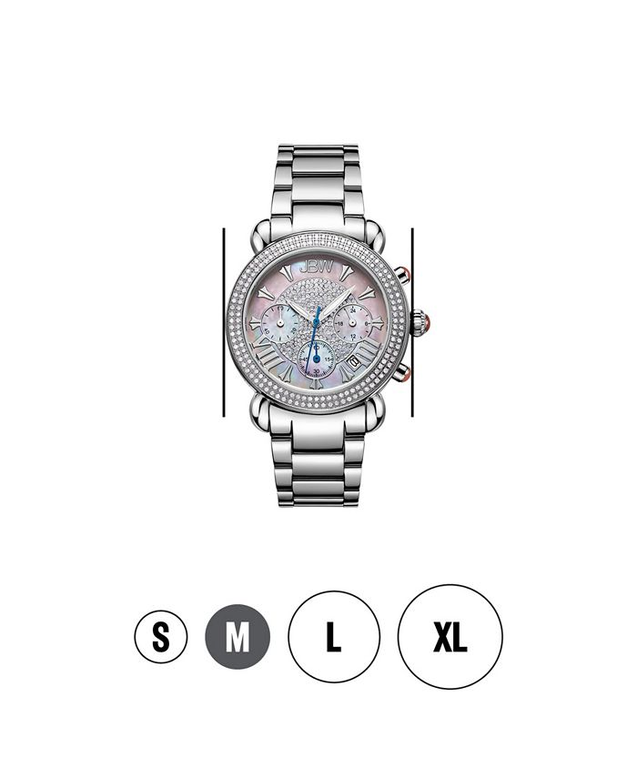 Jbw Women's Victory Diamond (3/4 ct.t.w.) Stainless Steel Watch - Macy's
