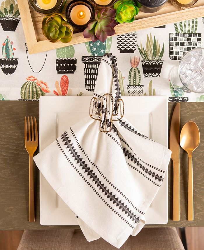 Design Imports Cactus Napkin Ring Set of 6 - Macy's