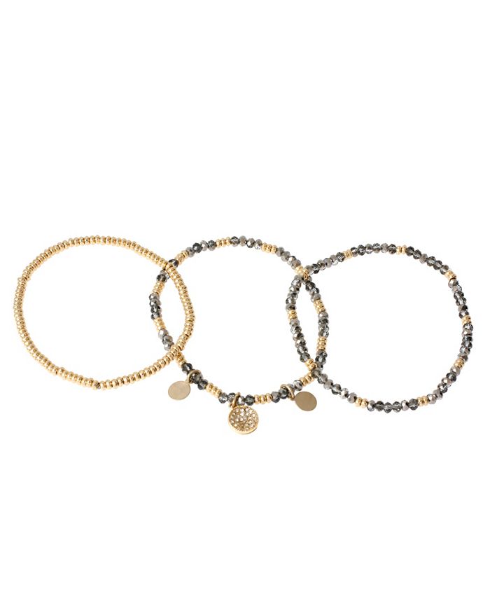 Kenneth Cole New York Mixed Faceted Bead Stretch Bracelet Set - Macy's