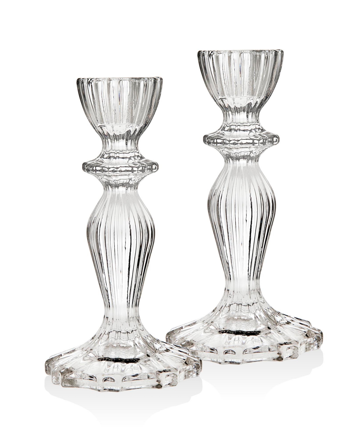 Click here for Godinger Atlantic 6 Candlestick - Set of 2 - Cryst... prices