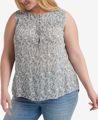 Lucky Brand Plus Size Floral-Print Top - Macy's
