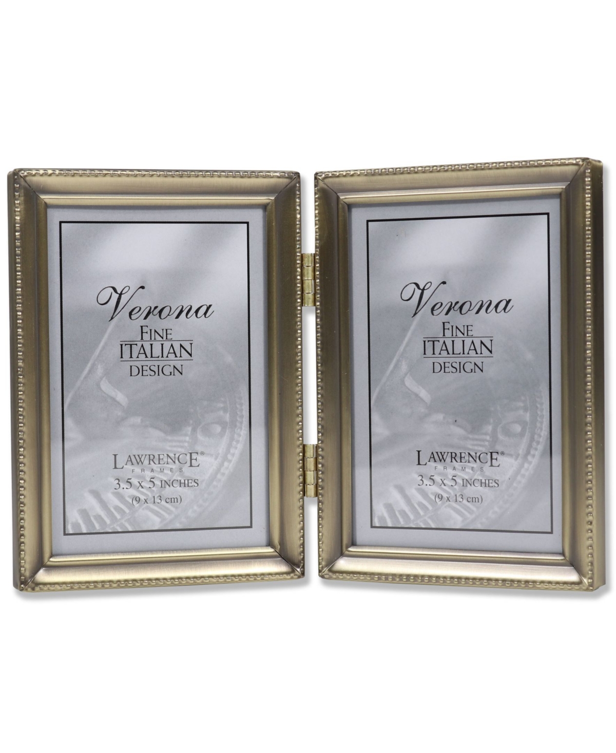 Click here for Lawrence Frames Antique Gold Bead Hinged Double Pi... prices
