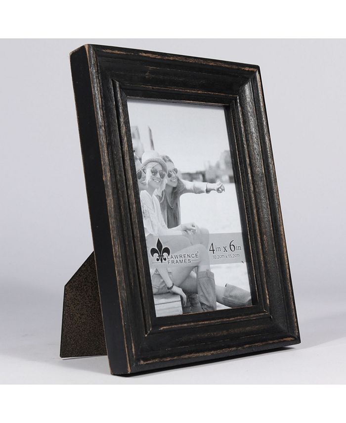 Lawrence Frames Durham Weathered Black Wood Picture Frame - 4" x 6 ...