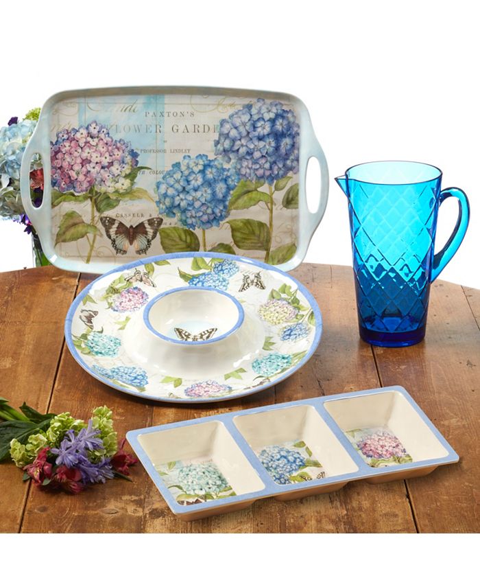 Certified International Hydrangea Garden Melamine Dinnerware Collection ...
