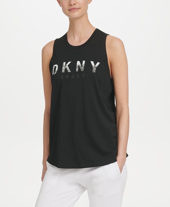 DKNY Sport Printed-Logo Tank Top - Macy's