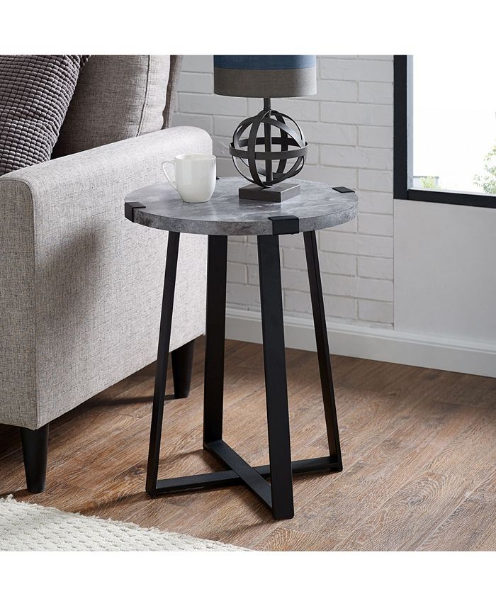 Walker Edison Rustic Side Table - Macy's