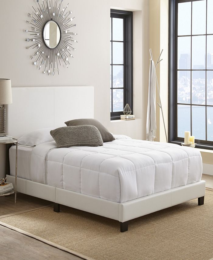 Ultima Carson King Faux Leather Upholstered Platform Bed Frame - Macy's