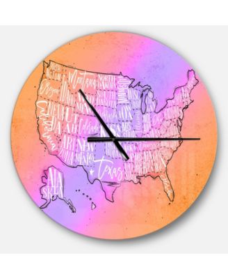 Designart Oversized Farmhouse Round Metal Wall Clock - Macy's