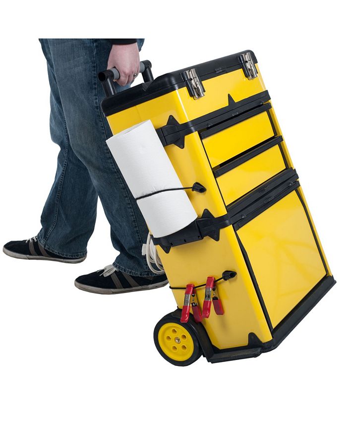 Trademark Global Stackable Toolbox Rolling Mobile organizer with ...