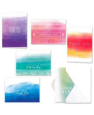 Ombre Watercolor Note Cards Assortment - Macy's