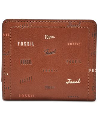 Fossil Logan RFID Logo Leather Bifold Wallet - Macy's