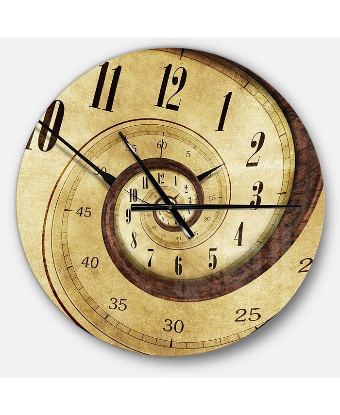 Design Art Designart Oversized Contemporary Round Metal Wall Clock - Macy's