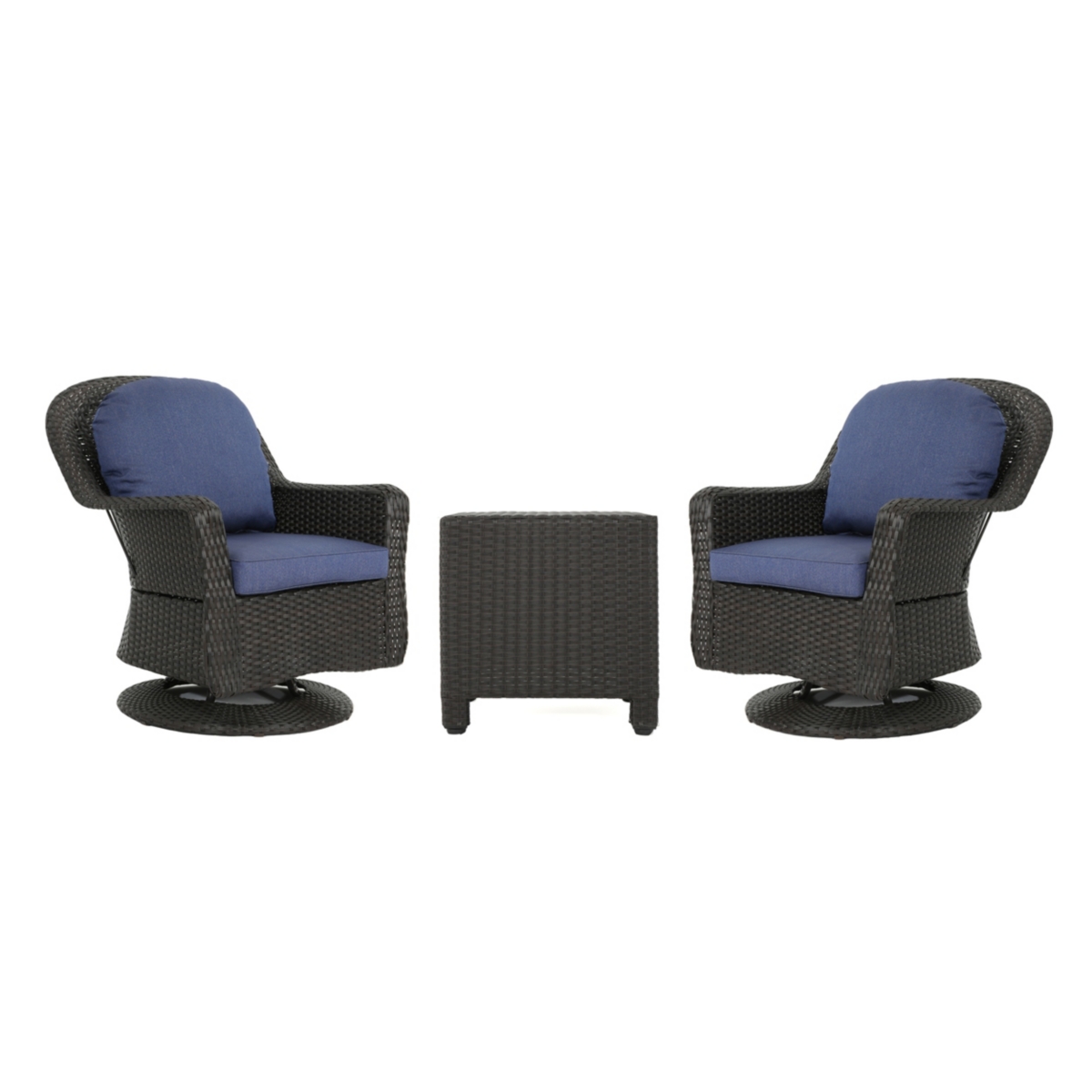 Click here for Liam Outdoor Club Chair Set - Dark Brown prices