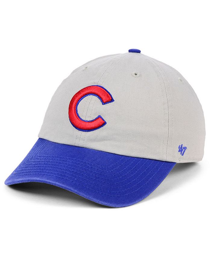 '47 Brand Chicago Cubs Gray 2-Tone CLEAN UP Cap - Macy's