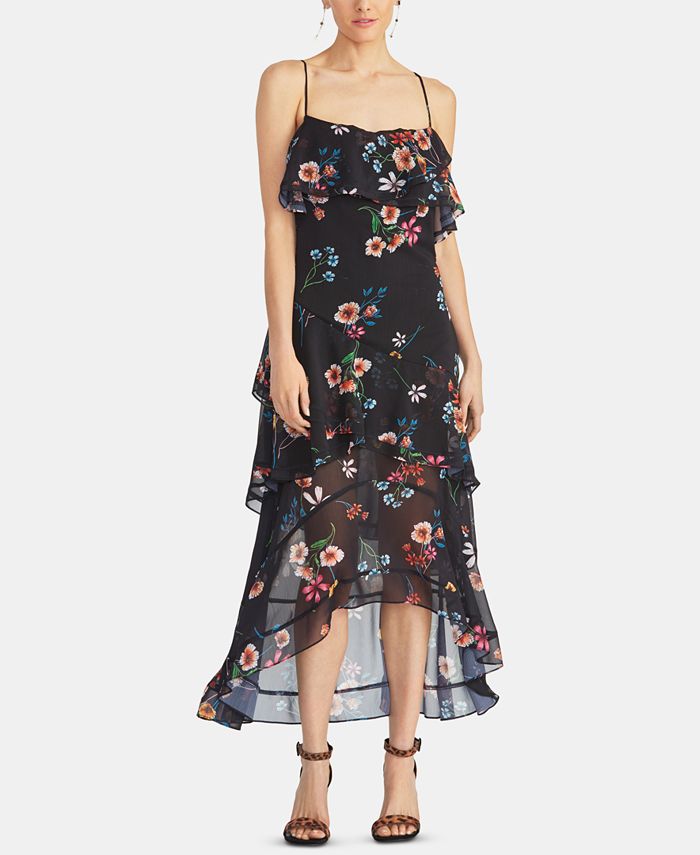 RACHEL Rachel Roy Luce Floral Ruffled High-Low Dress - Macy's