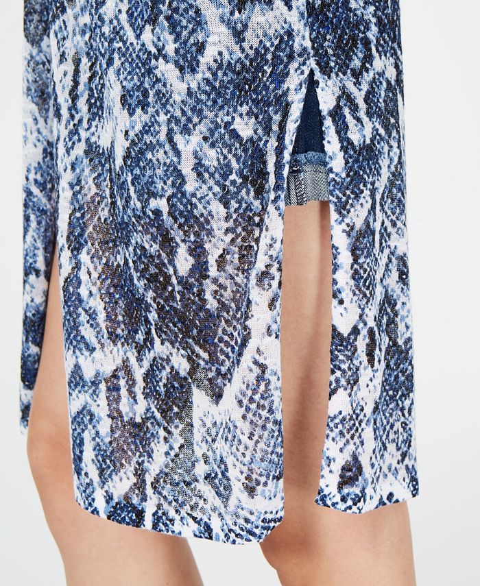 INC International Concepts INC Petite Snakeskin-Print Duster Cardigan ...