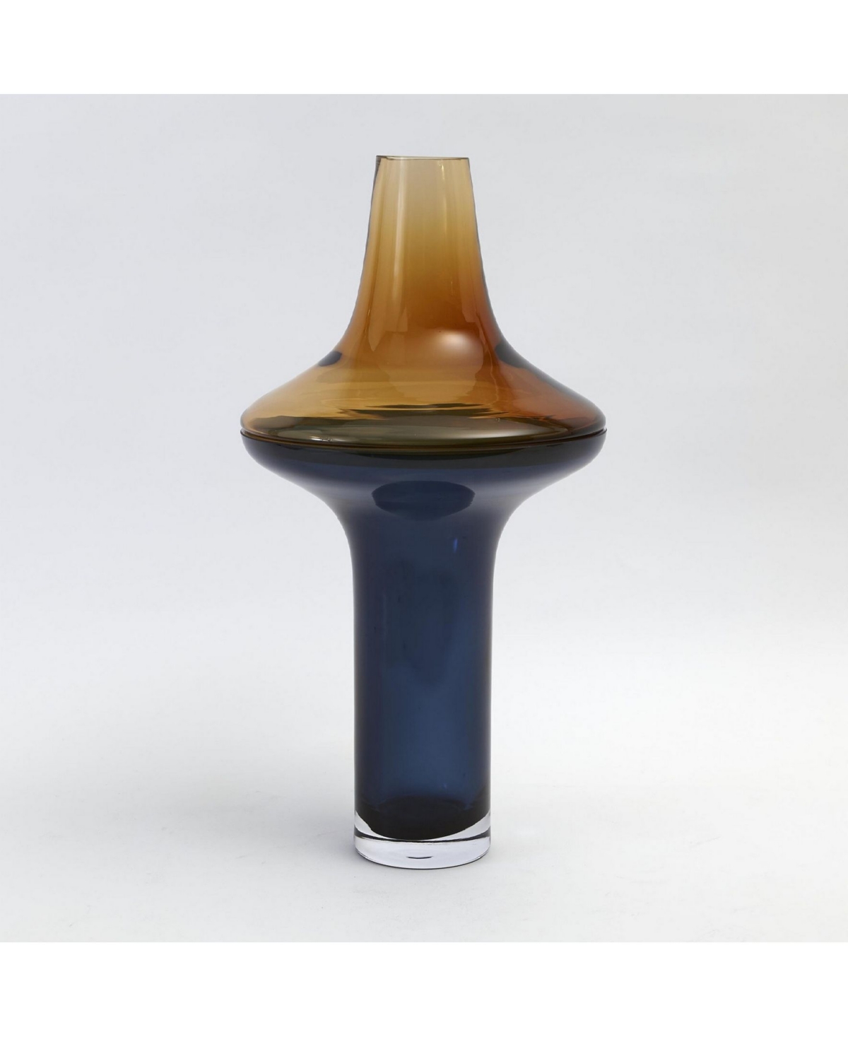 Click here for Global Views Tall Amber Over Cobalt Vase Large prices
