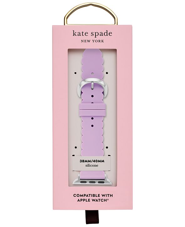kate spade new york Women's Purple Scalloped Silicone Apple Watch Strap ...