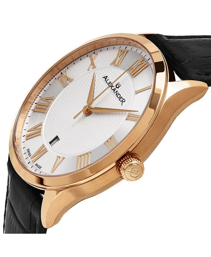 Stuhrling Alexander Watch A103-04, Stainless Steel Rose Gold Tone Case ...