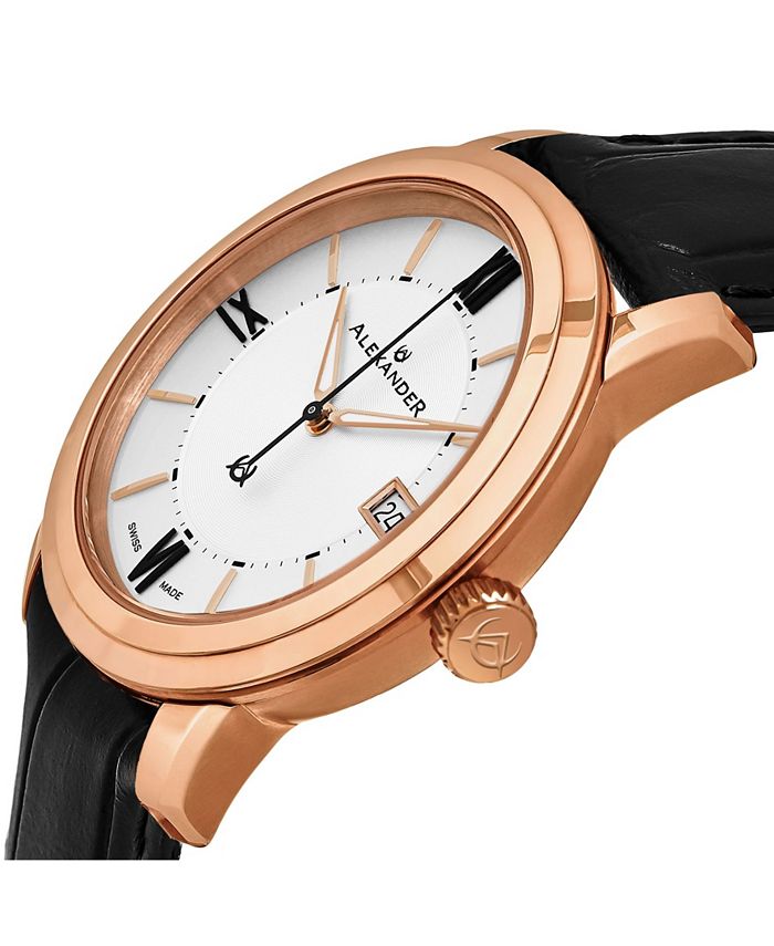 Stuhrling Alexander Watch A111-06, Stainless Steel Rose Gold Tone Case ...