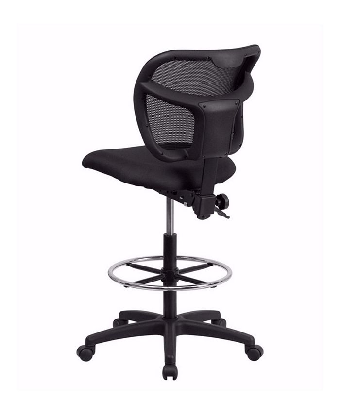 Clickhere2shop Mid-Back Navy Blue Mesh Drafting Chair - Macy's