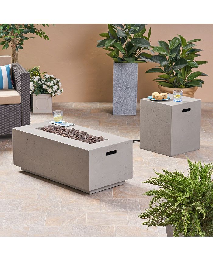 Noble House Aidan Outdoor Fire Pit - Macy's