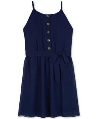 BCX Big Girls Button-Front Shift Dress - Macy's