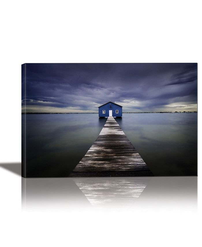 Eurographics The Blue Boatshed Framed Canvas Wall Art - Macy's