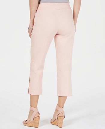 JM Collection Button-Hem Tummy-Control Capris, Created for Macy's - Macy's