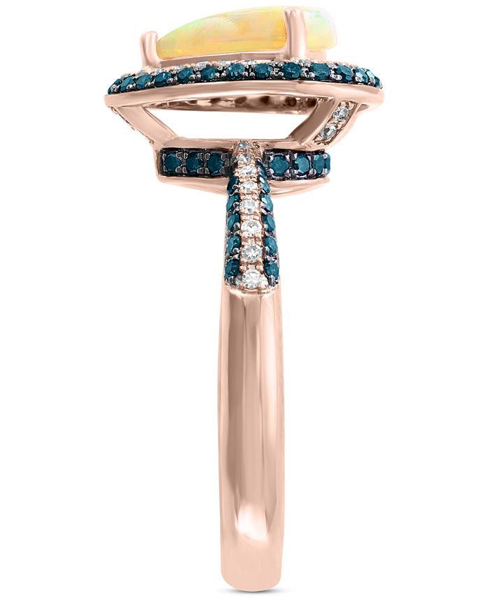 EFFY Collection EFFY® Opal (3/8 ct. t.w.) & Diamond (3/8 ct. t.w.) Ring ...