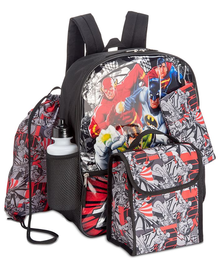 Accessory Innovations Little & Big Boys 5-Pc. Justice League Backpack ...