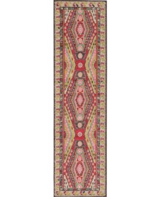CLOSEOUT! Bayshore Home Arcata Arc1 Multi 2' 7" x 10' Runner Area Rug ...