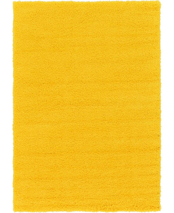 Bridgeport Home Exact Shag Exs1 Tuscan Sun Yellow 6' x 9' Area Rug - Macy's