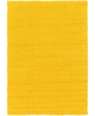 Bridgeport Home Exact Shag Exs1 Tuscan Sun Yellow 6' x 9' Area Rug - Macy's