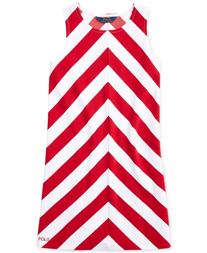 Polo Ralph Lauren Big Girls Chevron Stretch Ponté Knit Dress - Macy's
