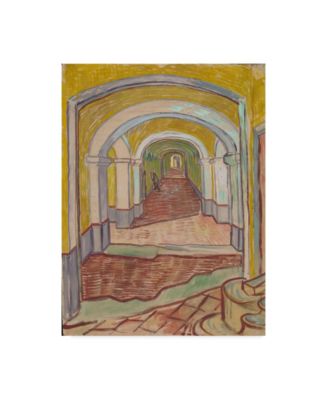 Vincent Van Gogh 'Corridor In The Asylum Paper' Canvas Art - 19" x 14 ...