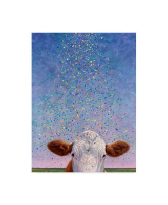 James W. Johnson 'Celebration Cow' Canvas Art - 14" x 19" - Macy's