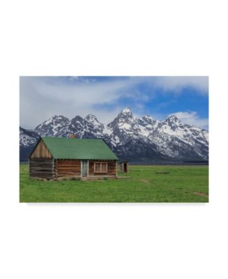 Galloimages Online 'Mormon Row Log Cabin' Canvas Art - 32" x 22" - Macy's