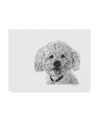 Let Your Art Soar 'Bichon Line Art' Canvas Art - 32" x 24" - Macy's