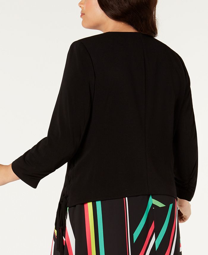 Bar III Trendy Plus Size Open-Front Jacket, Created for Macy's - Macy's
