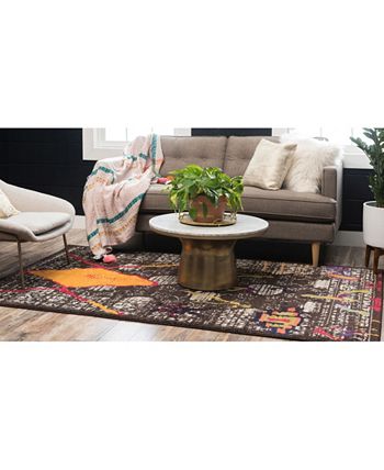 Bayshore Home CLOSEOUT! Arcata Arc2 Brown 5' x 8' Area Rug - Macy's